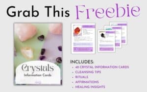 Printable Crystal Information Cards Freebie - Quest Mystic