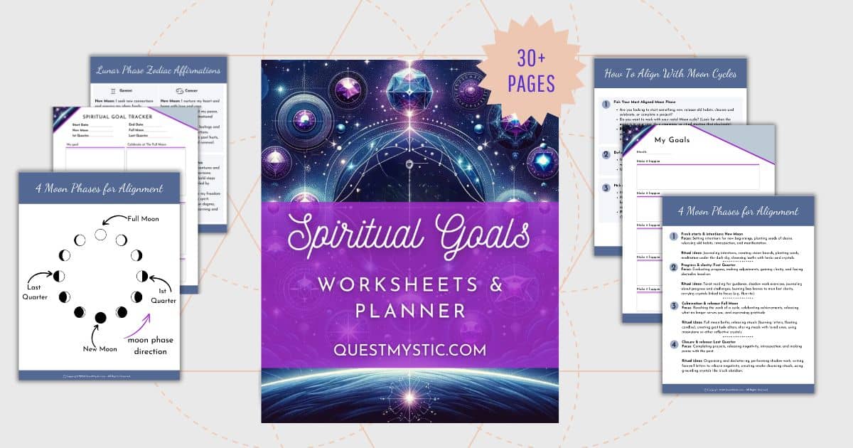2024 & 2025 Spiritual Goals Planner And Worksheets - Quest Mystic